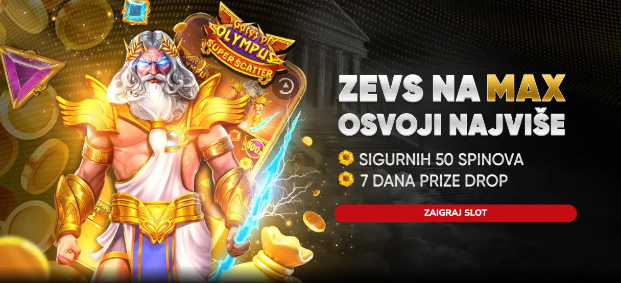 Zevs na Max sa besplatne spinove i deo nagradnog fonda od 900.000 RSD - Online Casino Bonus